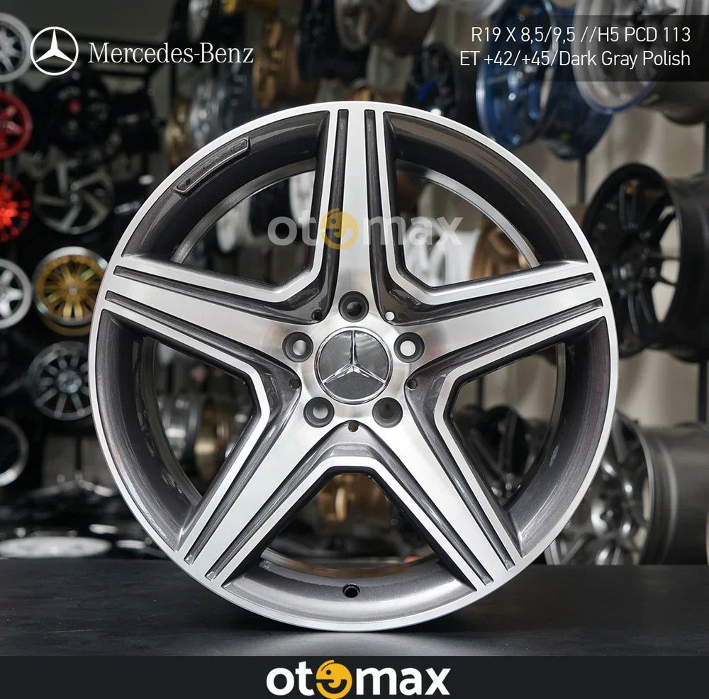 Velg Mobil Mercedes Benz JK1016 Ring 19 Dark Gray Polish – Otomax Store ...