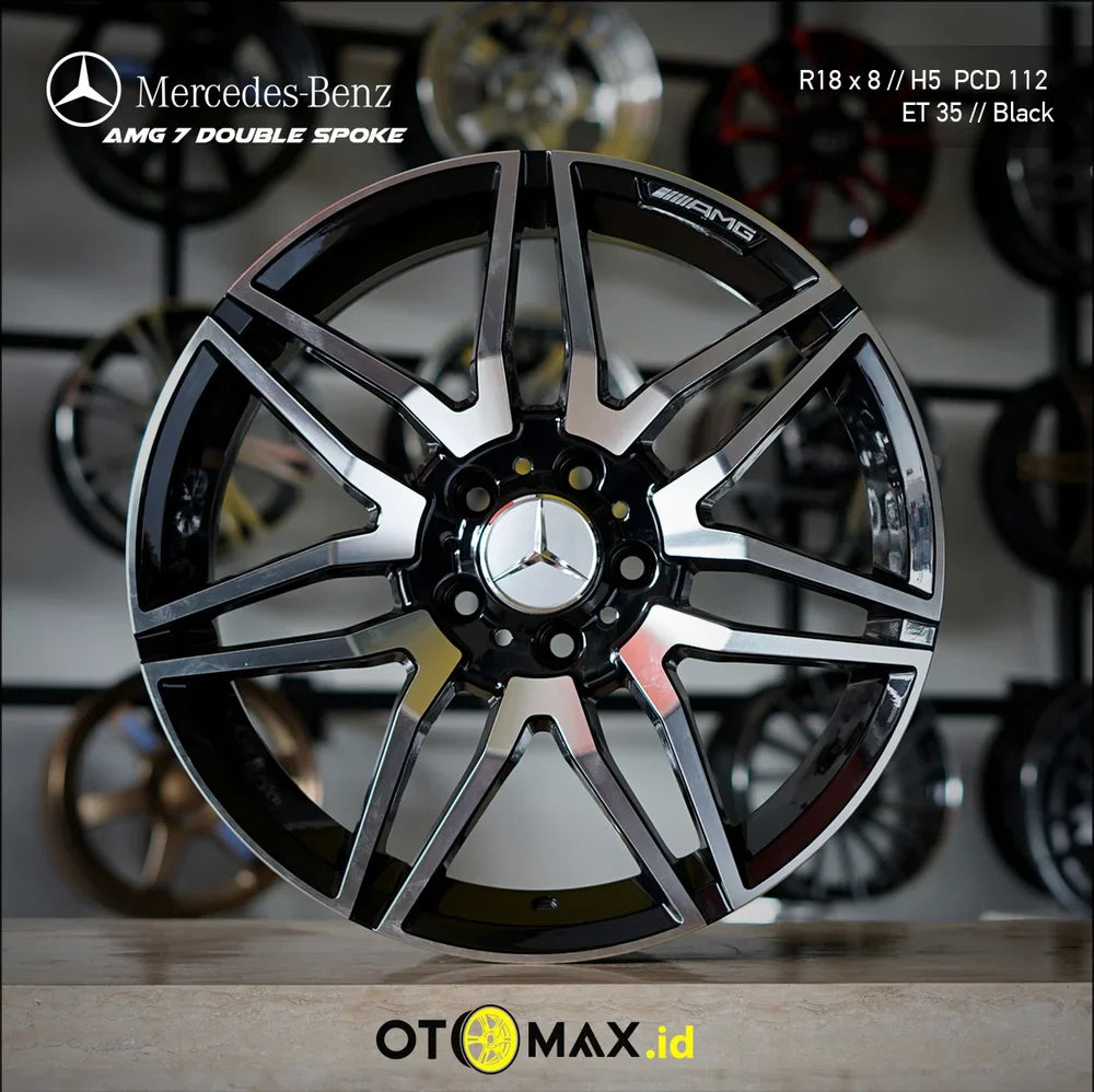 Velg Mobil Mercy AMG 7 Ring 18 Black - Stabilitas & Estetika Optimal ...