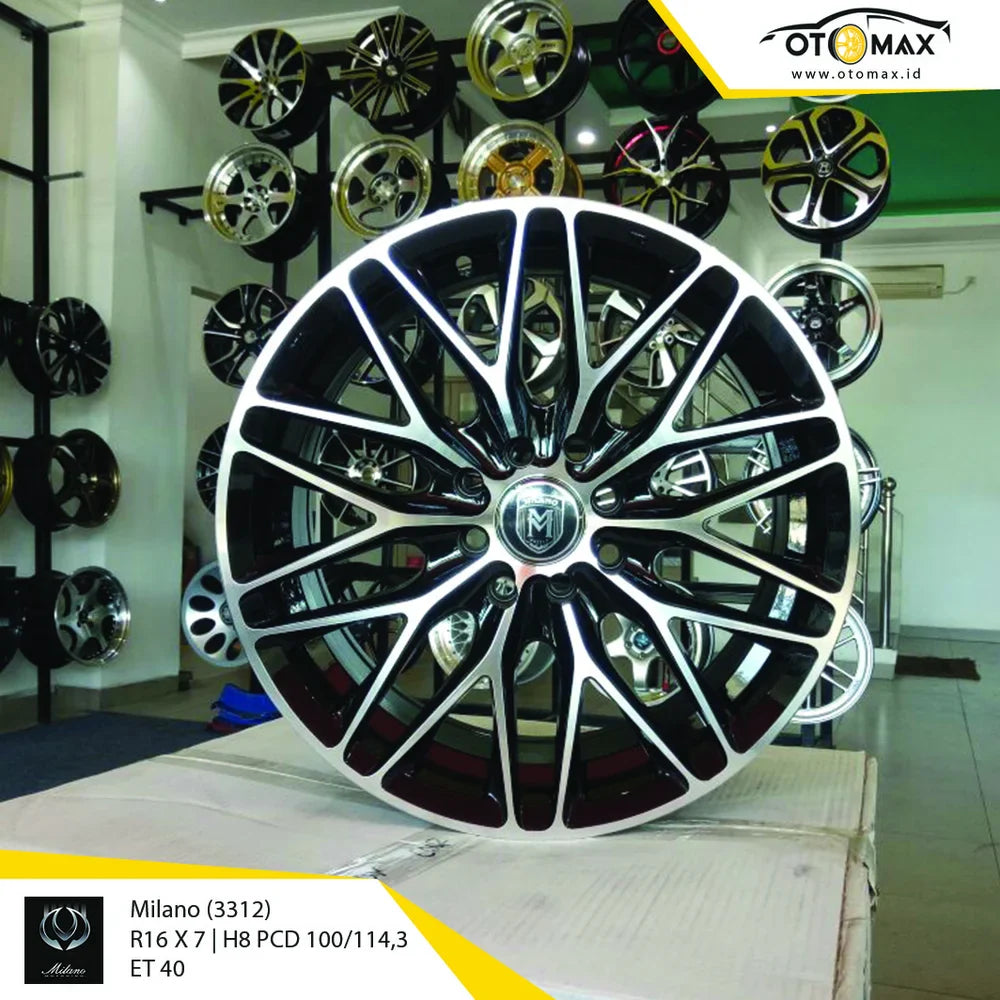 Velg Milano 3312 Hitam Polis Ring 16 - Desain Agresif untuk Mobil Anda ...
