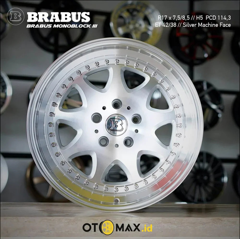 Monoblock III Velg Mobil 17 H5 Silver MF - Performa dan Gaya Mewah ...