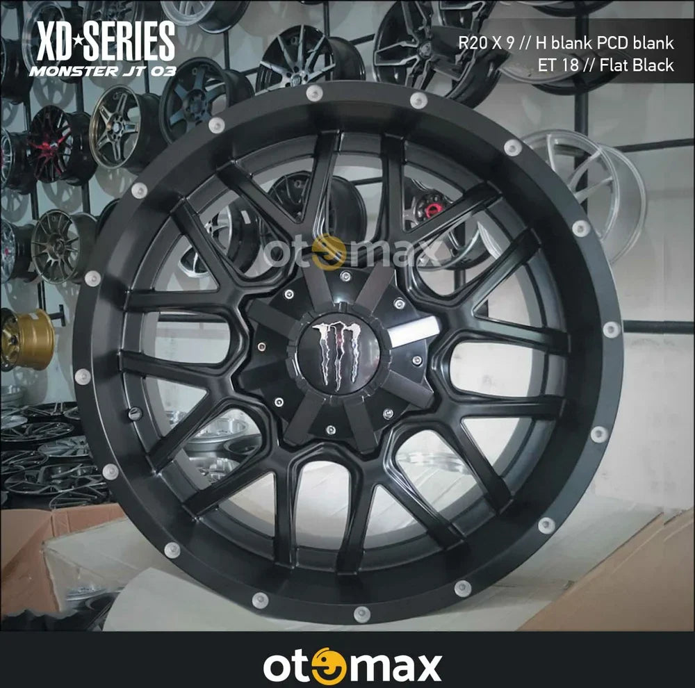 Velg Mobil Monster JT 03 Ring 20 Flat Black – Otomax Store : Jual Velg ...