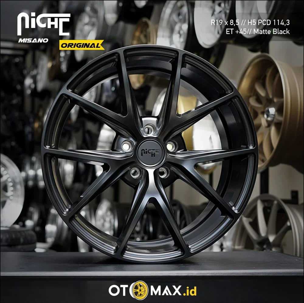 Velg Mobil Niche Misano Original Ring 19 Matt Black | Otomax Store ...