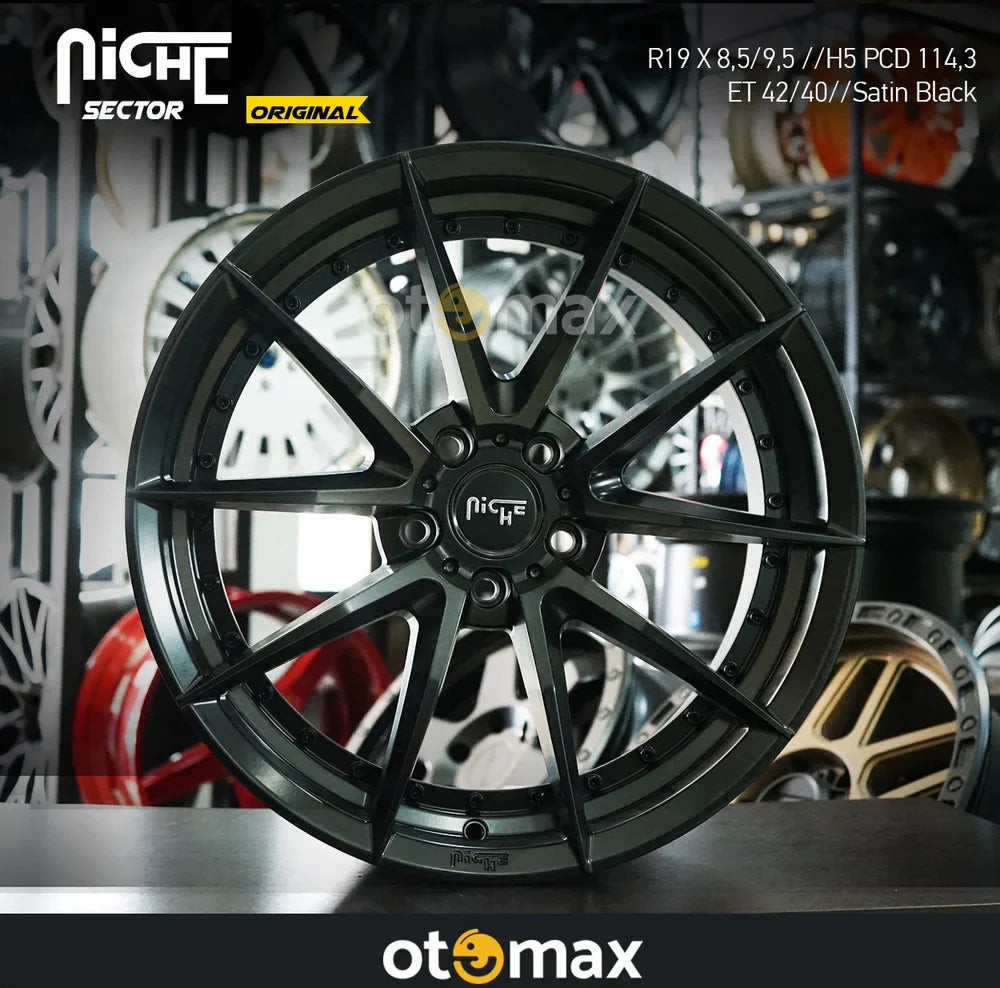 Velg Mobil Niche Sector Original Ring 19 Satin Black | Otomax Store ...