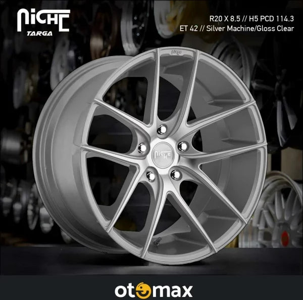 Velg Mobil Niche Targa Ring 20 Silver Machined/Gloss Clear | Otomax ...