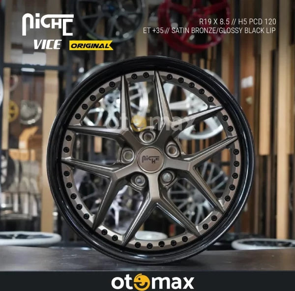 Velg Mobil Niche Vice Original Ring 19 Satin Bronze/Glossy Black Lip ...