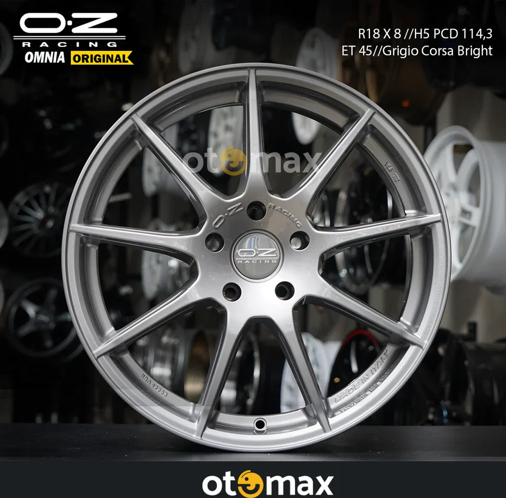 Velg Mobil Oz Original Omnia Ring 18 GriGio Corsa Bright | Otomax Store ...