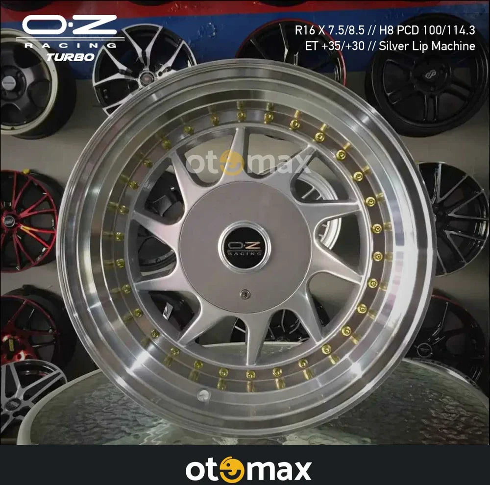Velg Mobil Oz Turbo Ring 16 Silver Lip Machine | Otomax Store – Otomax ...