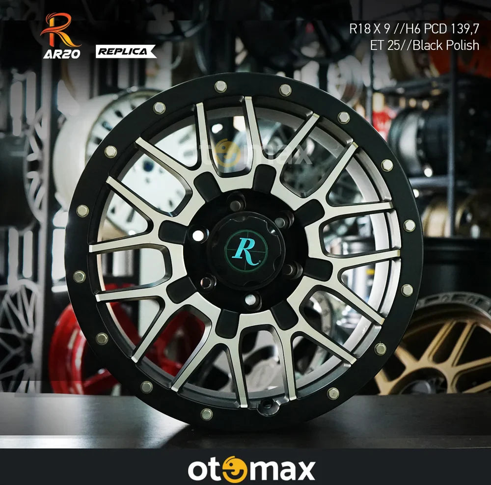 Velg Mobil R A20 Ring 18 Matt Black Polish – Otomax Store : Jual Velg ...