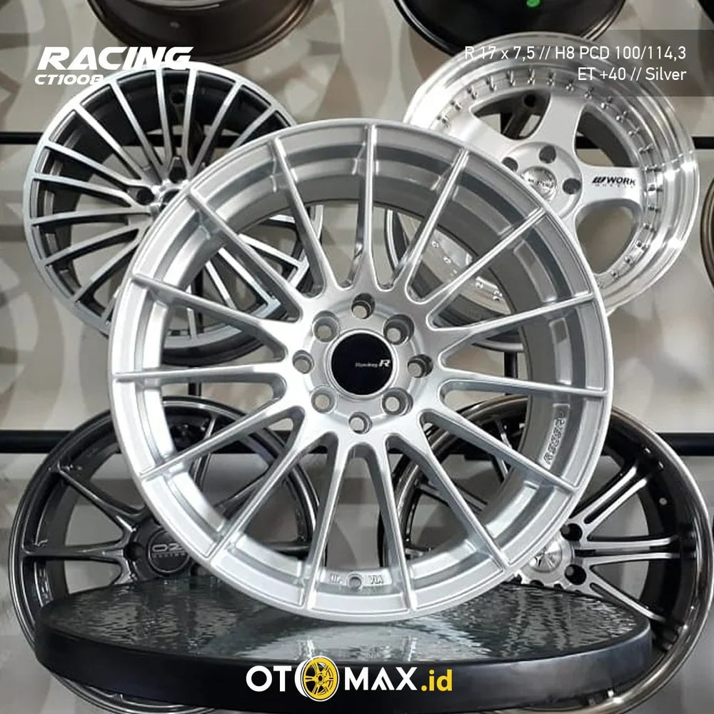 Racing-R CT1008: Velg Mobil Ring 17 Silver, Ideal untuk Kenaikan ...