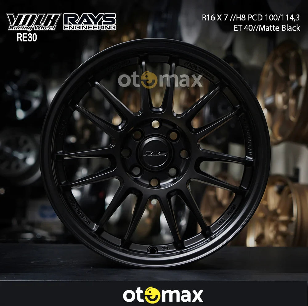 Velg Mobil Rays RE30 CT1072 16" Matt Black - Desain Racing yang Optimal ...
