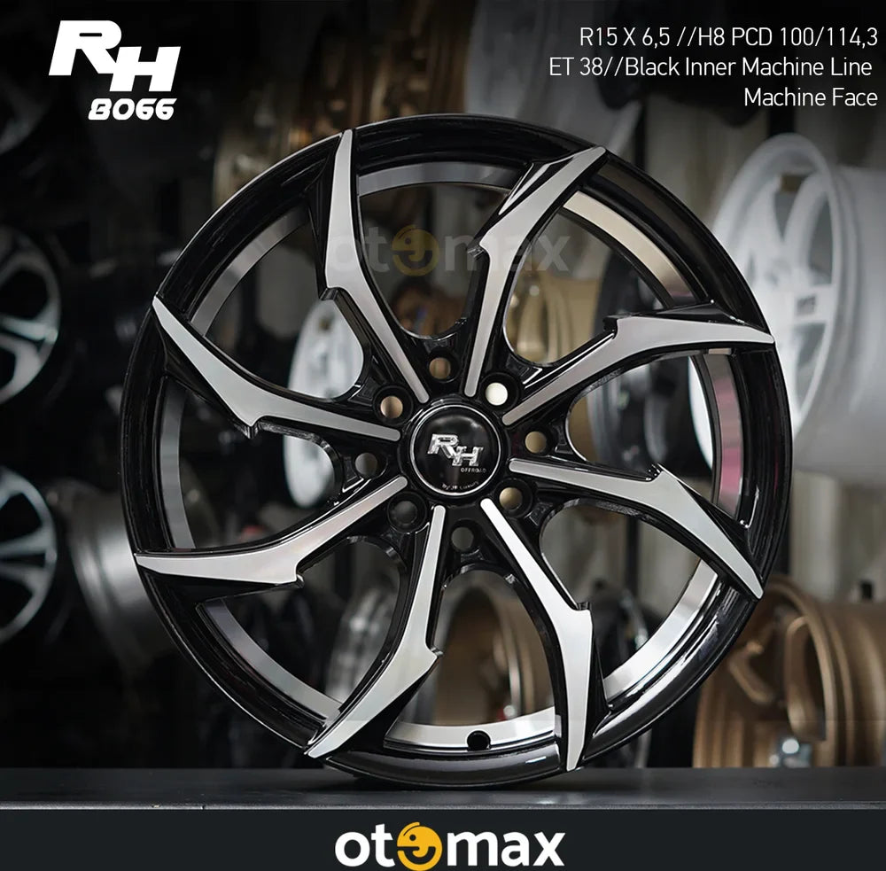 Velg Mobil Ring 15 Black Inner Machine | Desain Elegan oleh RH – Otomax ...