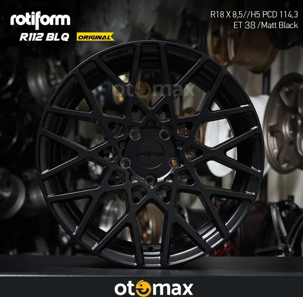 Velg Mobil Rotiform R112 BLQ Original Ring 18 Matt Black | Otomax Store ...