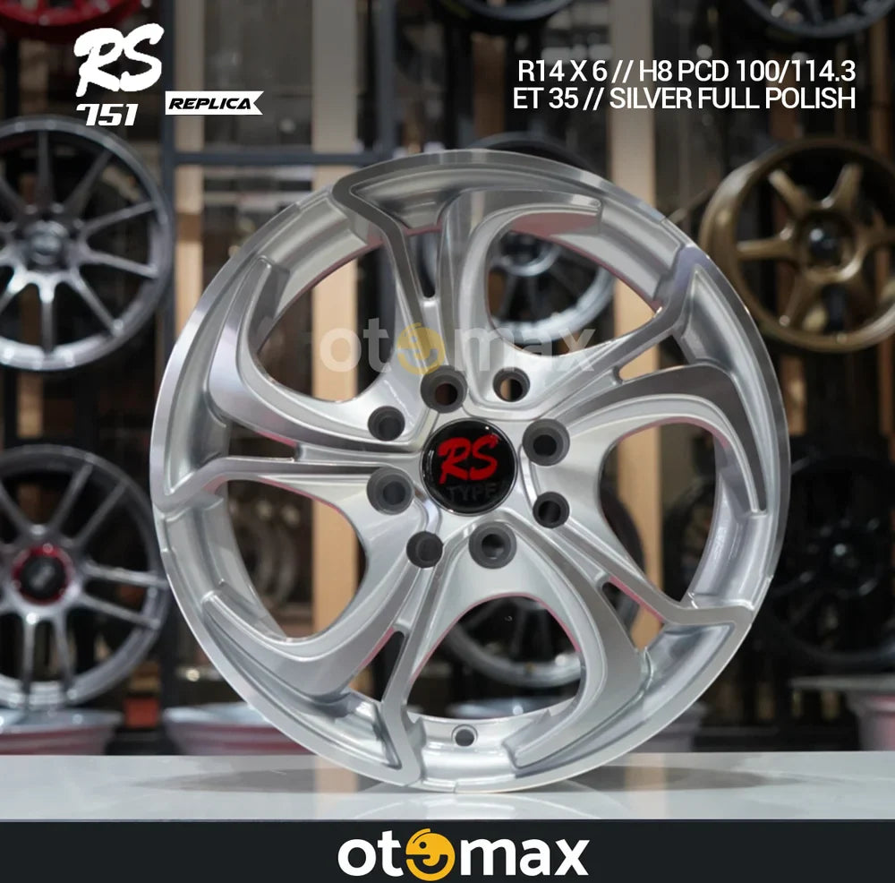 Upgrade Kendaraan Anda dengan Velg Mobil RS 751 Ring 14 Silver Full ...