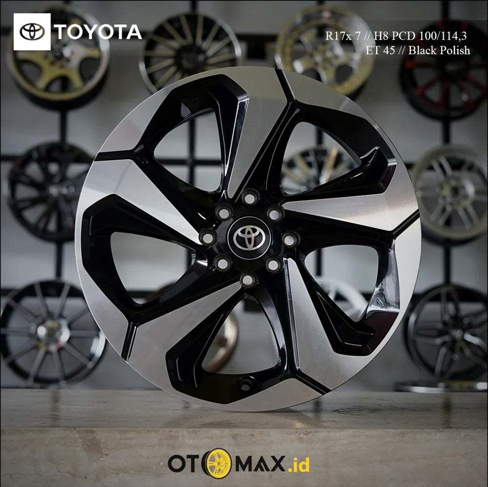 Velg Mobil Rush Stylish Ring 17 Black Polish - Berkualitas dan Memukau ...