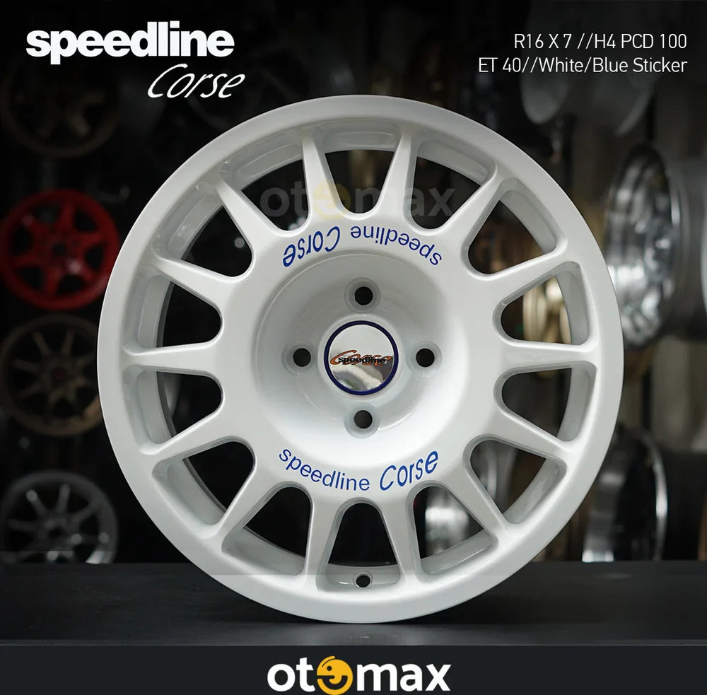 Velg Mobil Alloy Ring 16 H4 White Blue Sticker - Speedline Corse ...