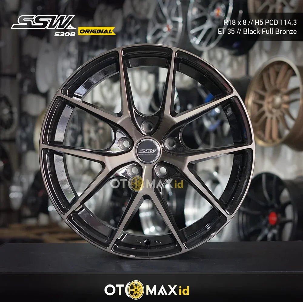 Velg Mobil SSW S308 Ring 18 Black FB – Otomax Store : Jual Velg Mobil ...