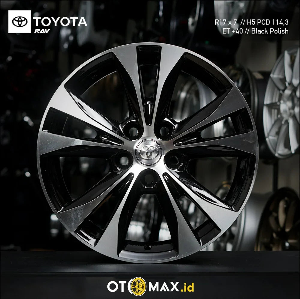 Velg Toyota RAV Ring 17 Black Polish - Desain Elegan untuk SUV | Toyota ...