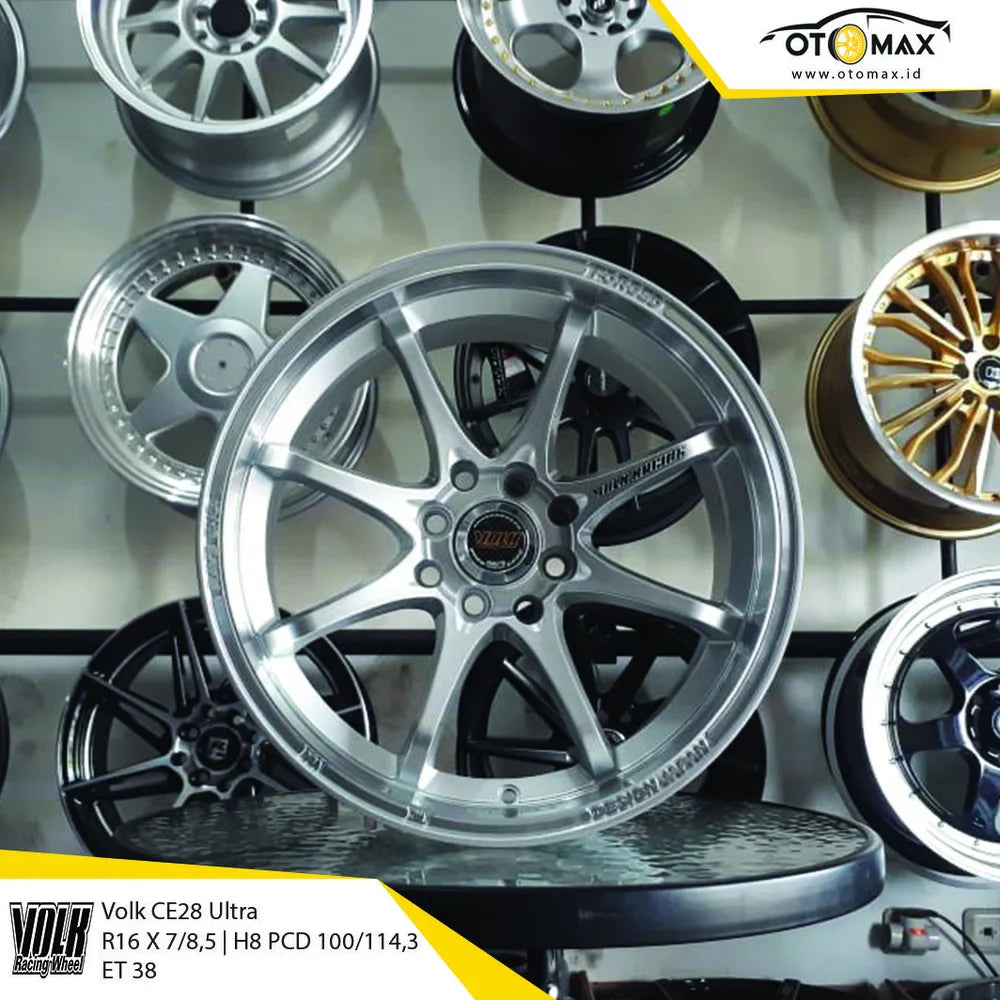 Velg Mobil Volk CE28 Ultra Ring 16 Silver/Machined Lip | Otomax Store ...