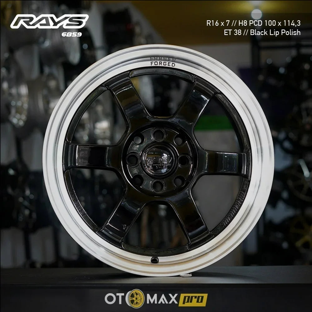 Velg Mobil Volk Racing 6859 Ring 16 Black Lip Polish | Otomax Store ...