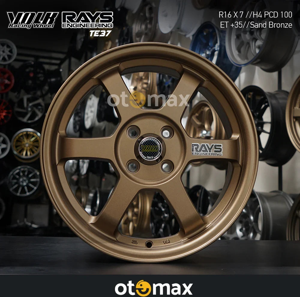Velg Mobil Premium Volk Rays TE37 JK1083 Sand Bronze 16" - JDM Style! – Otomax Store : Jual Velg ...