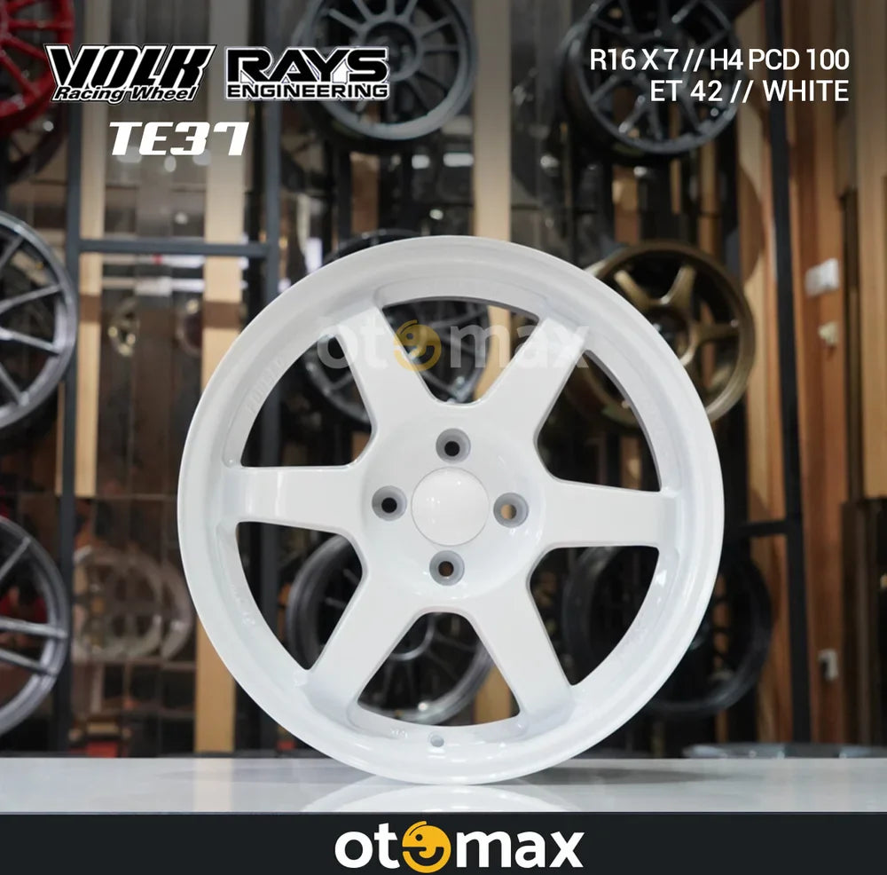 Velg Mobil Volk Rays TE37 Ring 16 H4 White | Otomax Store – Otomax ...