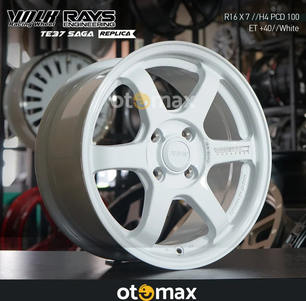 Velg Mobil Volk Rays TE37 Saga Ring 16 H4 White | Otomax Store – Otomax ...