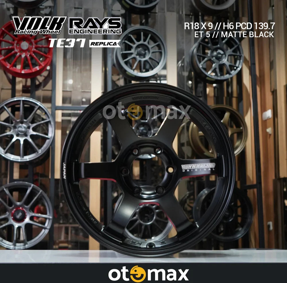 Velg Mobil Volk Rays TE37 SL Ring 18 Matt Black | Otomax Store – Otomax Store : Jual Velg Mobil ...