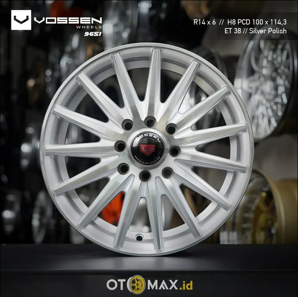 Velg Mobil Vossen 9651 Ring 14 Silver Polish – Otomax Store : Jual Velg ...
