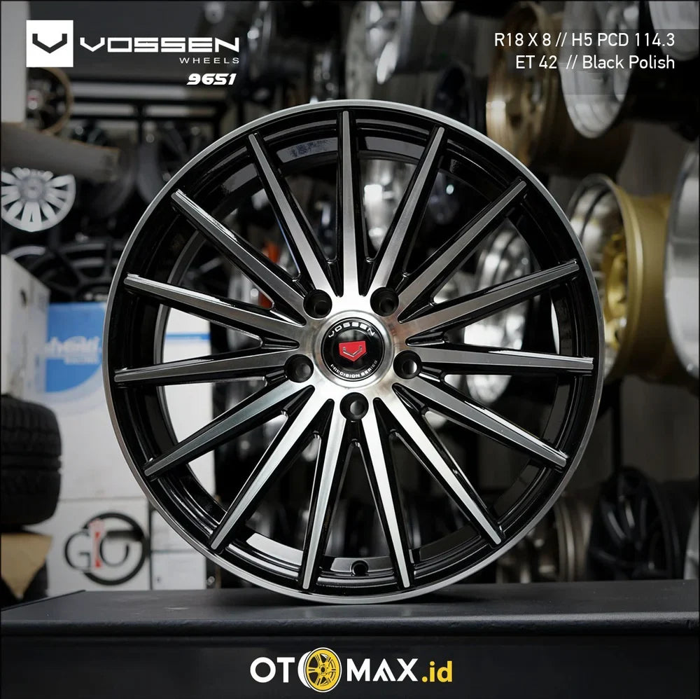Velg Mobil Vossen Ring 18 Black Polish | Otomax Store – Otomax Store ...