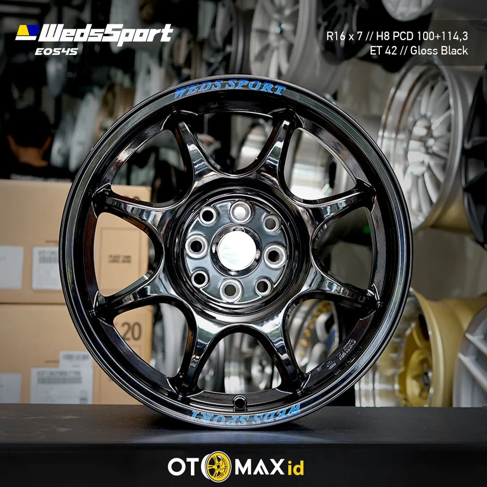 Desain Agresif! Velg Mobil Weds Sport E054S Ring 16 Gloss Black ...