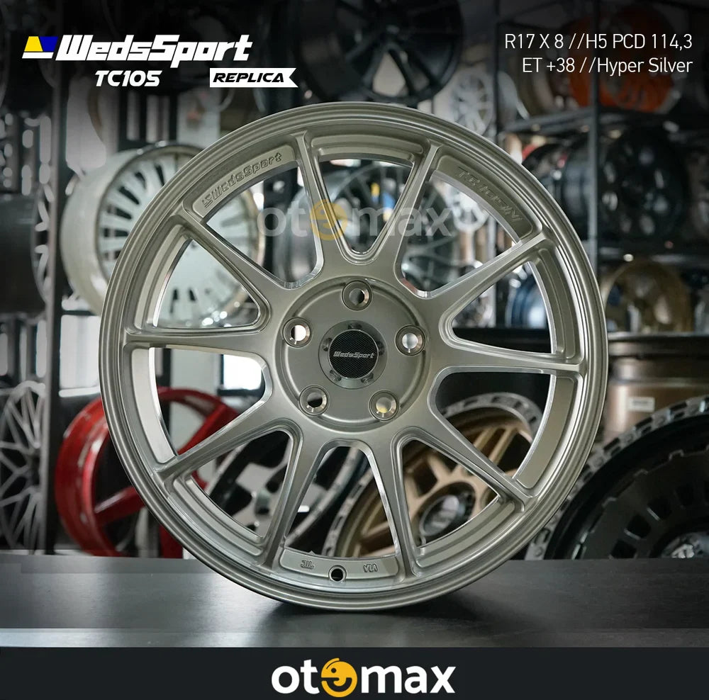 Weds Sport TC105 Velg Mobil Ring 17 Hyper Silver - Desain Inovatif dan ...