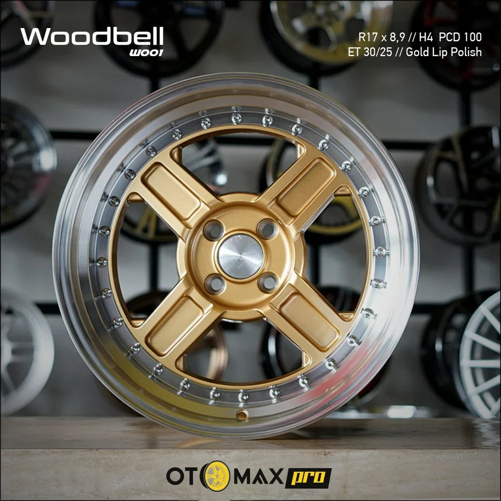 Velg Mobil Gold Lip Polish 17 Inci | Woodbell W001 - Modifikasi ...