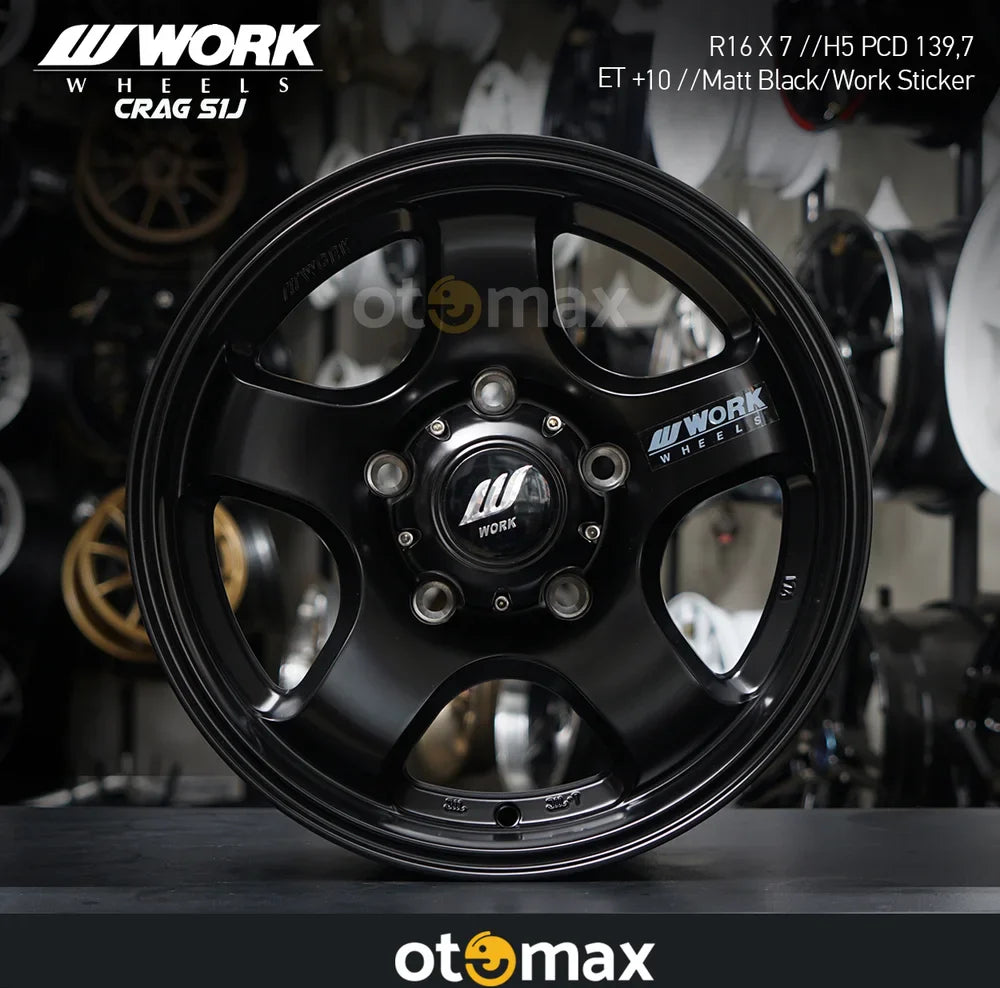 Velg Mobil Work Crag S1J Ring 16 Matte Black | Otomax Store – Otomax ...
