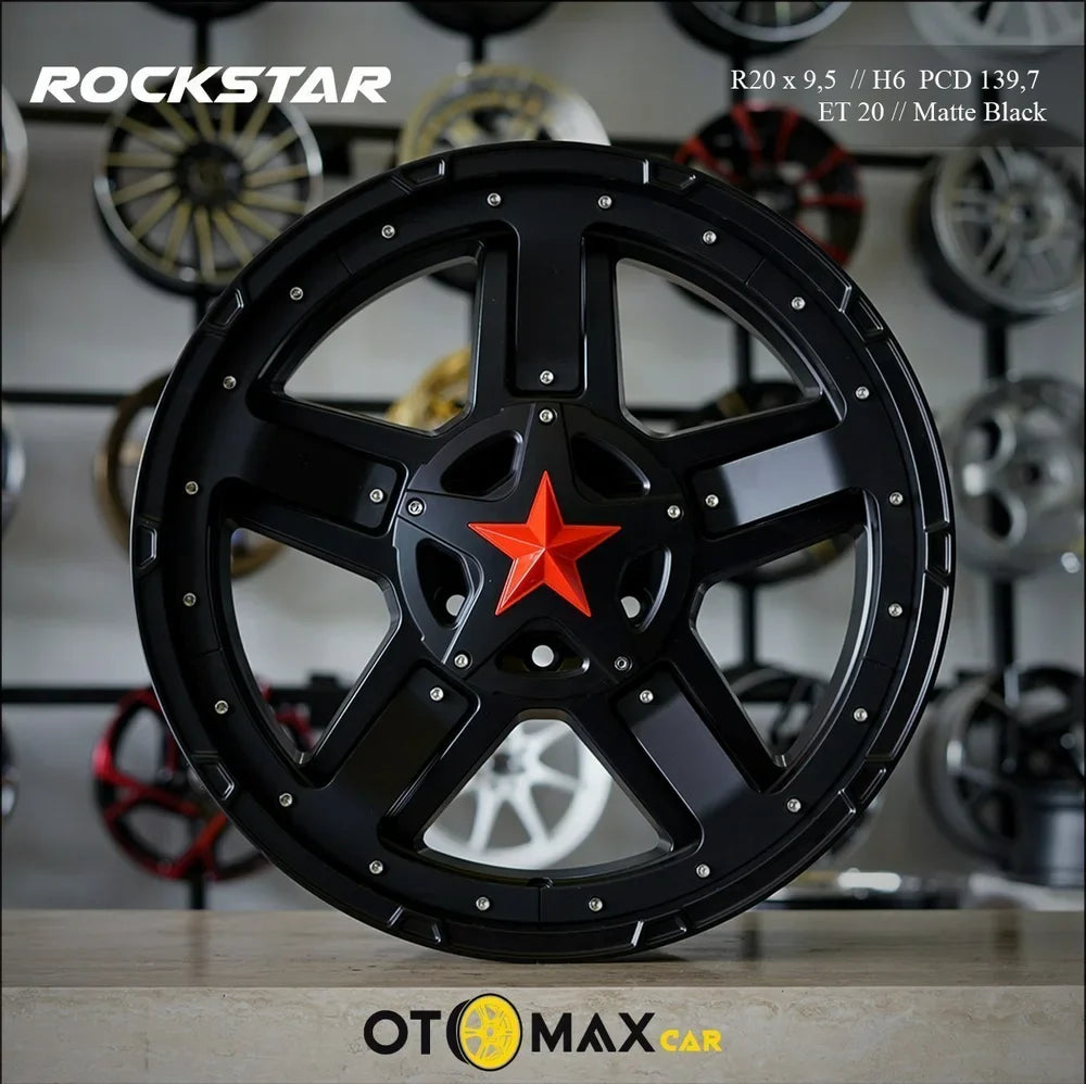 Upgrade Penampilan Mobil Anda dengan Velg RockStar Ring 20 Matte Black ...